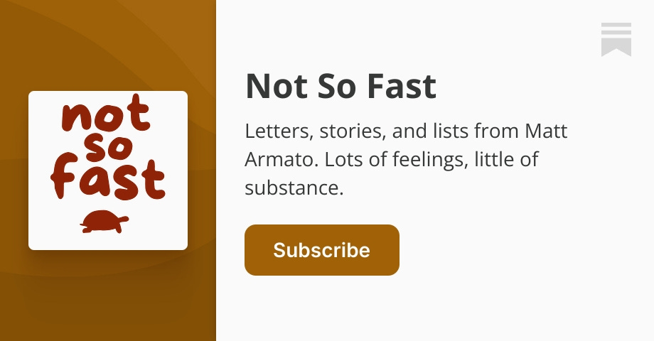 Not So Fast | Probably This | Substack