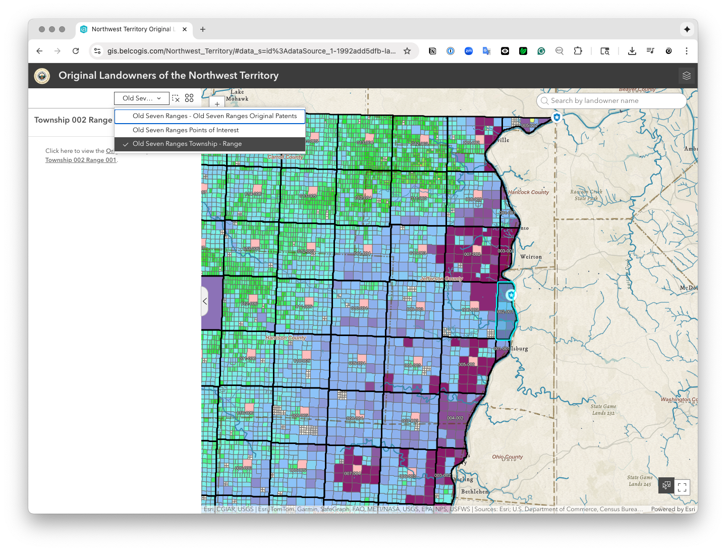 Special: Storytelling, County GIS Maps & Land Patents » The 7 Ranges ...