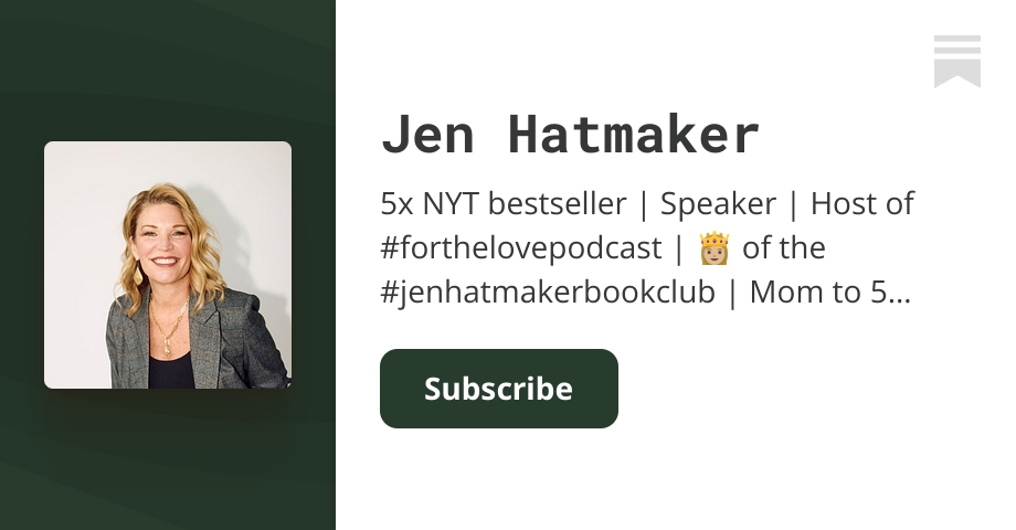 Don't Miss My First-Ever Substack Live! - Jen Hatmaker
