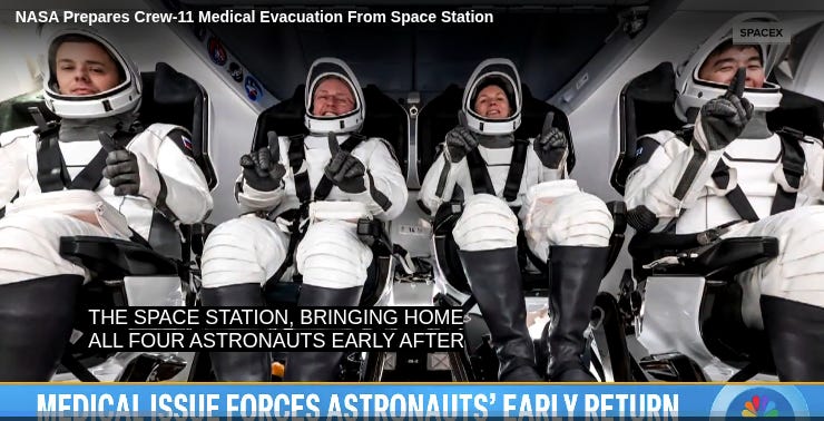 NASA brings back ISS crew months early due to "serious medical issue ...