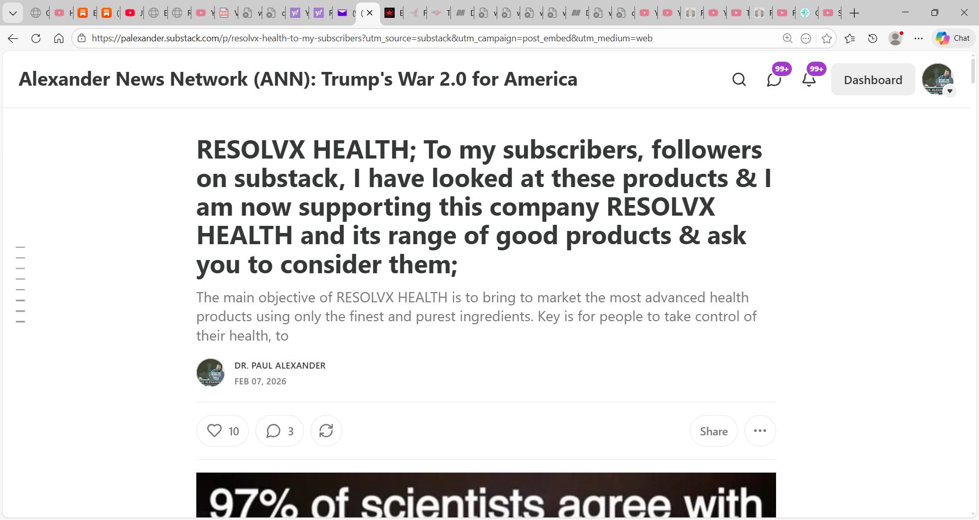 Medical Freedom Fighter Dr. Paul Alexander Has Partnered With RESOLVX ...