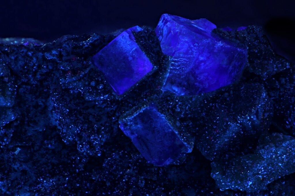 Fluorite, Renison Bell, Tasmania - by Steve Sorrell