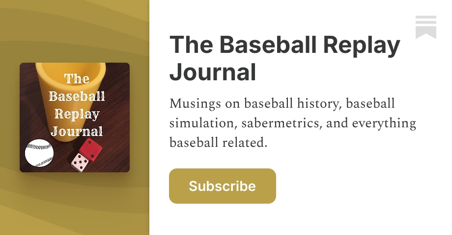 The Baseball Replay Journal | Daniel Evensen | Substack