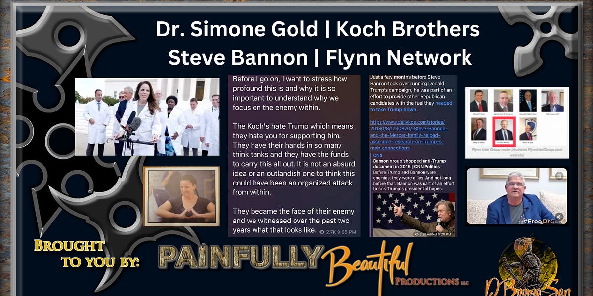 Dr. Simone Gold | Koch Brothers | Steve Bannon