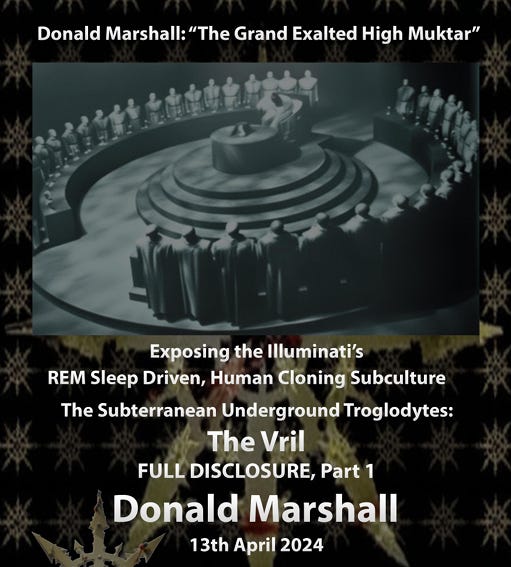Donald Marshall, Celebrity Black Eyes & "Vril" Parasites