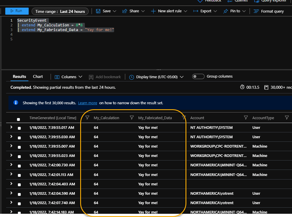 Must Learn KQL Part 13: The Extend Operator - by Rod Trent