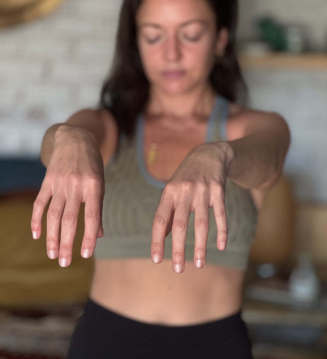 relaxed arm position