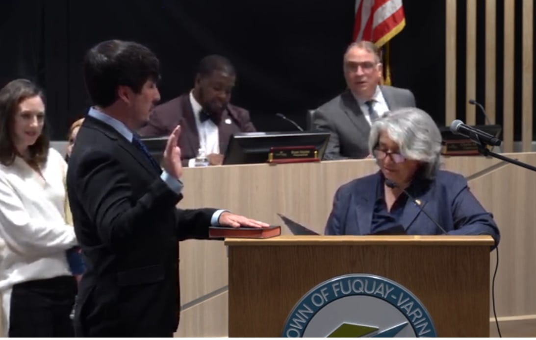 Fuquay-Varina (NC) Welcomes New Mayor, Two Commissioners in Emotional ...