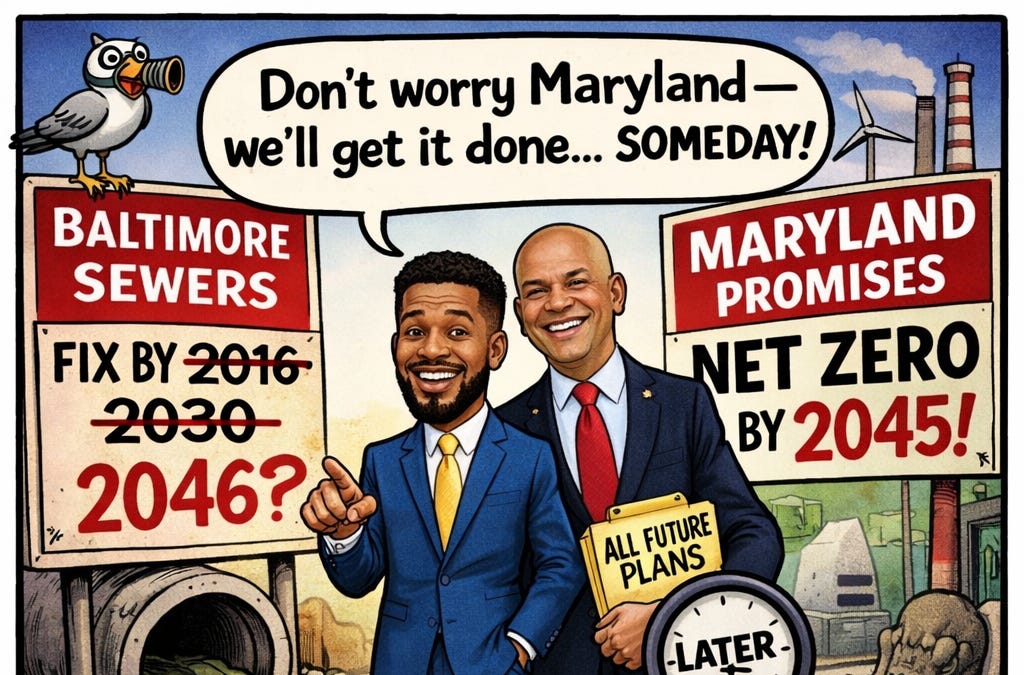 Maryland’s Forever Deadlines: Sewers in 2046, Net Zero in 2045