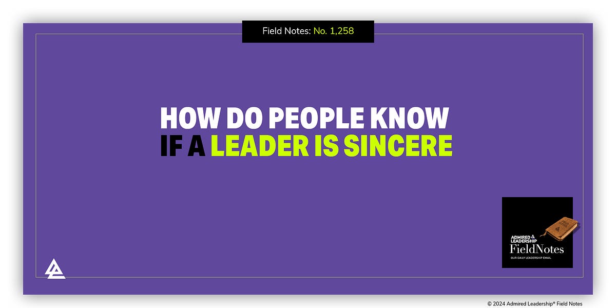 How Do People Know If a Leader Is Sincere