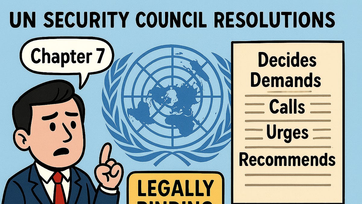 Most Security Council Resolutions Are Not Chapter VII — It Doesn't Mean ...