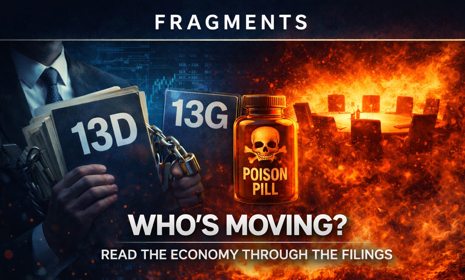 🚀 📡 READ THE ECONOMY — 13D, 13G & Board Defenses (Poison Pills), Monday ...