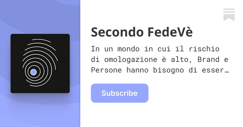 Secondo FedeVè | Federico Vezza | Substack