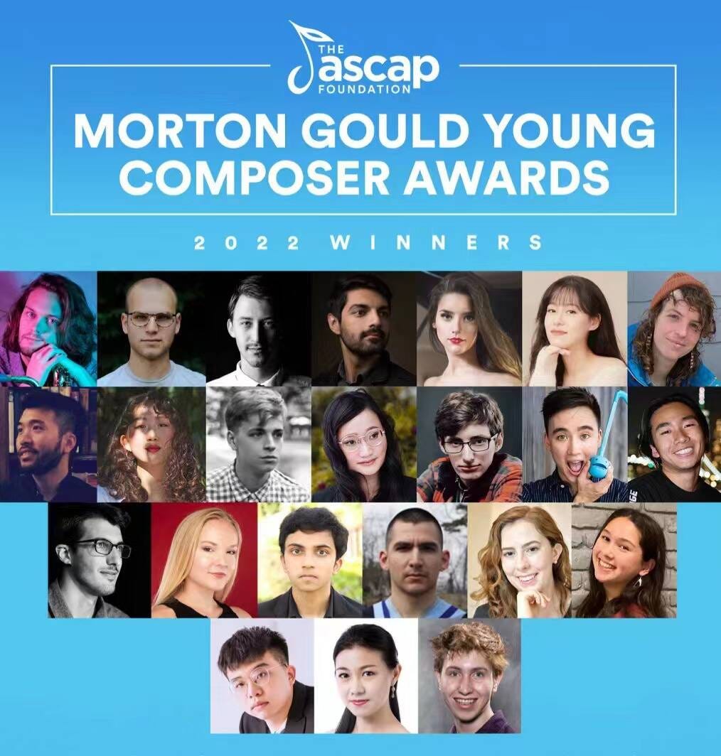 Max Lu among winners of 2022 ASCAP Young Composer Awards