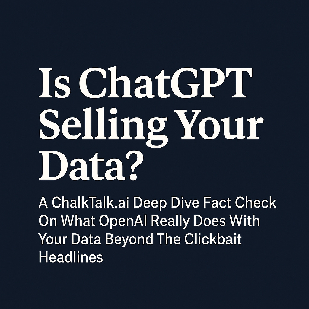 Fact Check : Is ChatGPT Selling Your Data? - by David Happe