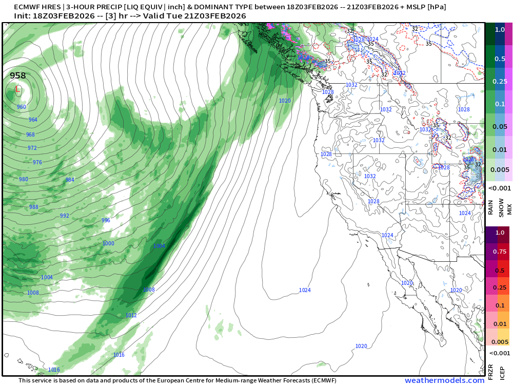 February 3, 2026 Tuesday Winter Weather - by Dr. Ryan Maue