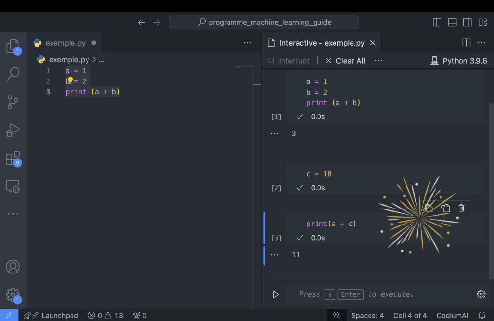 Tutoriel : Jupyter, VS Code et la fenêtre interactive.
