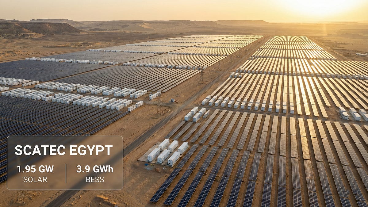 Scatec's 1.95 GW Solar & 3.9 GWh BESS Deal in Egypt