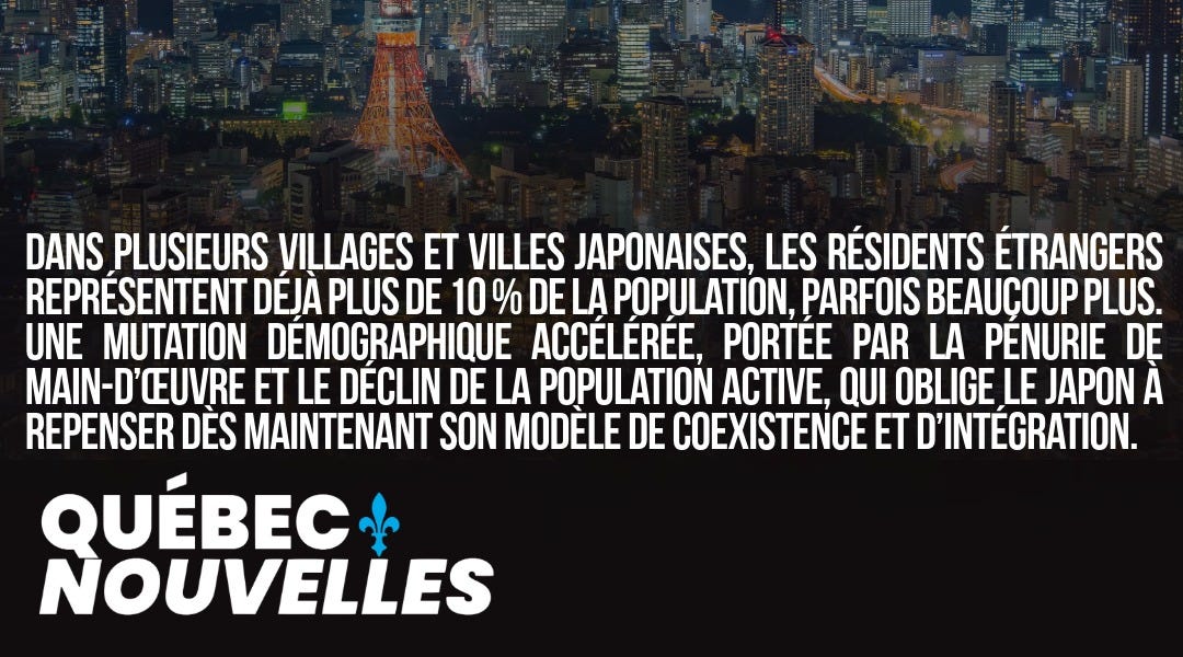 Le Japon change plus vite que prévu : la barre des 10 % d’étrangers ...