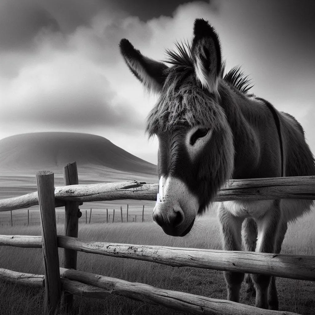 Harry The Donkey - by JD Weldy - JD’s Newsletter