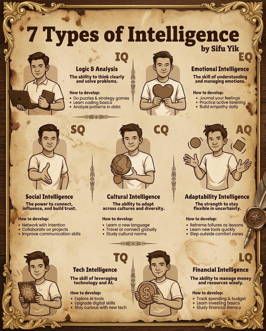 7 Types of Intelligence - by Sifu Yik Chan