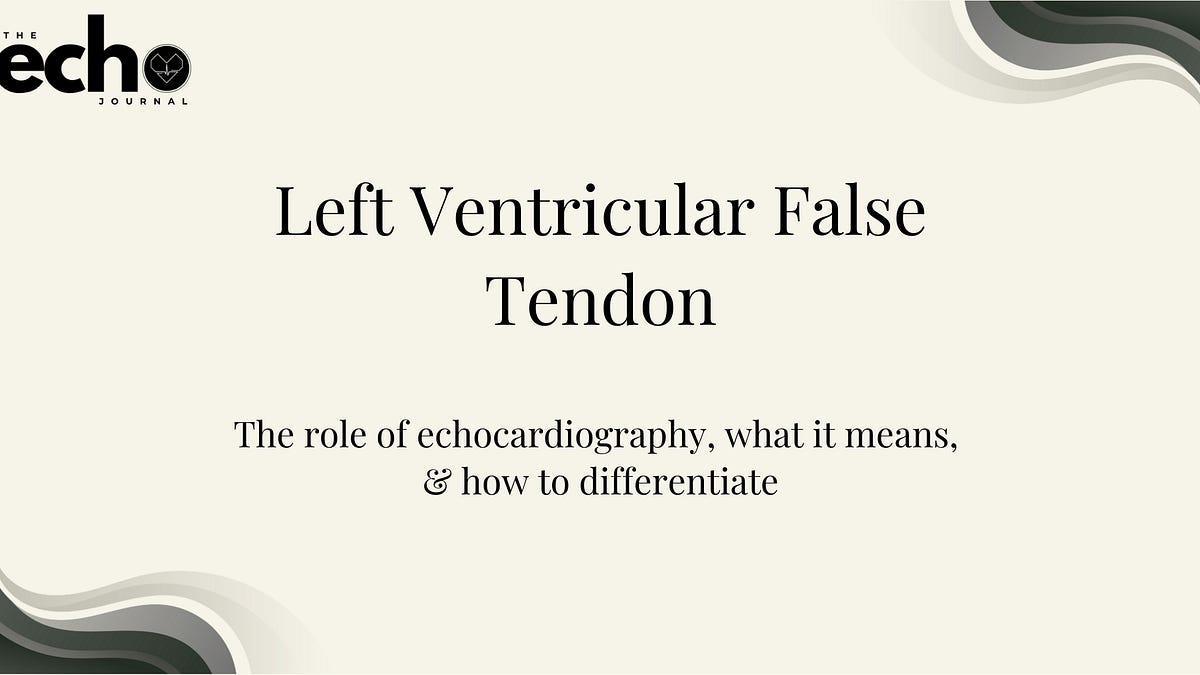 Left Ventricular False Tendon: An Anatomical Variant with Clinical ...