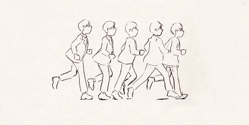 Running Pose Drawing
