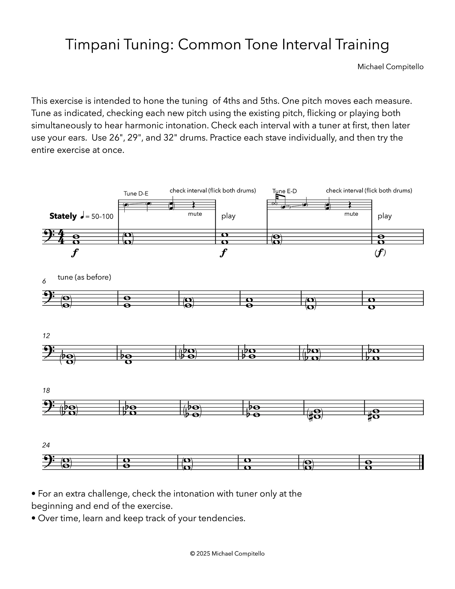 A Timpani Tuning Journey: Part I - by Michael Compitello