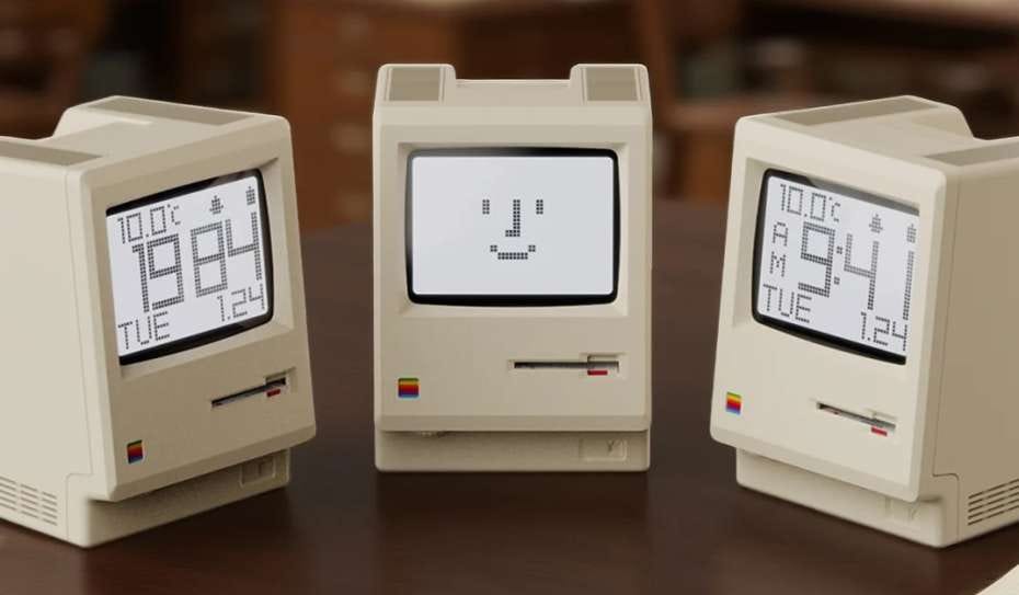 Maclock is a clock that looks like an original Macintosh