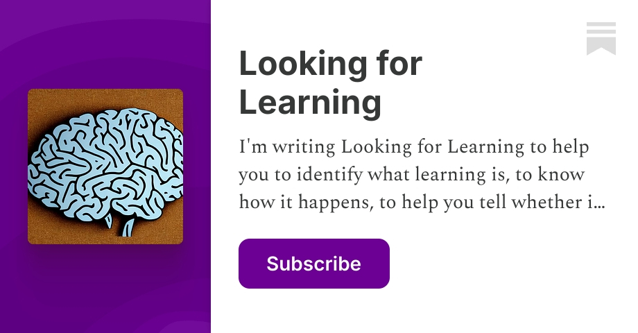 The new Looking for Learning season begins with an important repost ...
