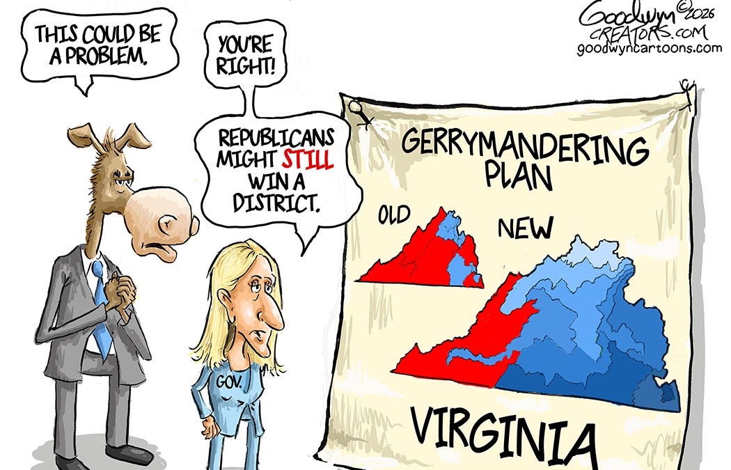 Cartoon: Virginia Gerrymandering - by Al Goodwyn