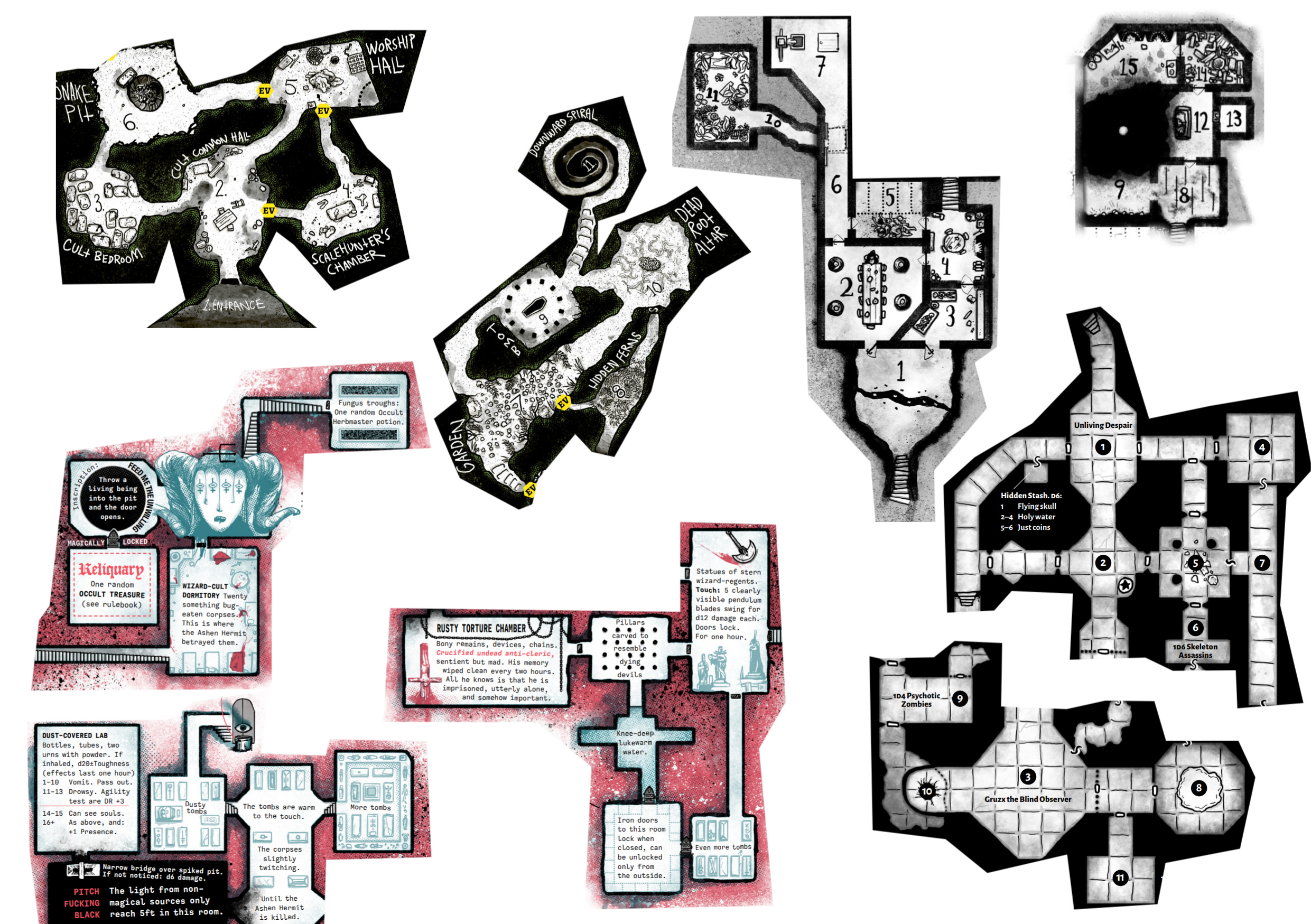 An easy way to make mega-dungeons for ttrpgs and DnD