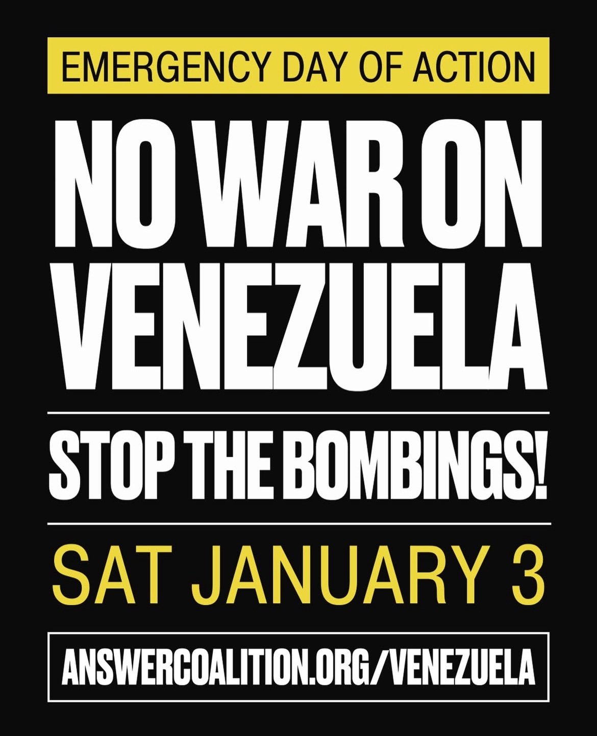 Calls to Action: No War On Venezuela - by Heidi Rabinowitz