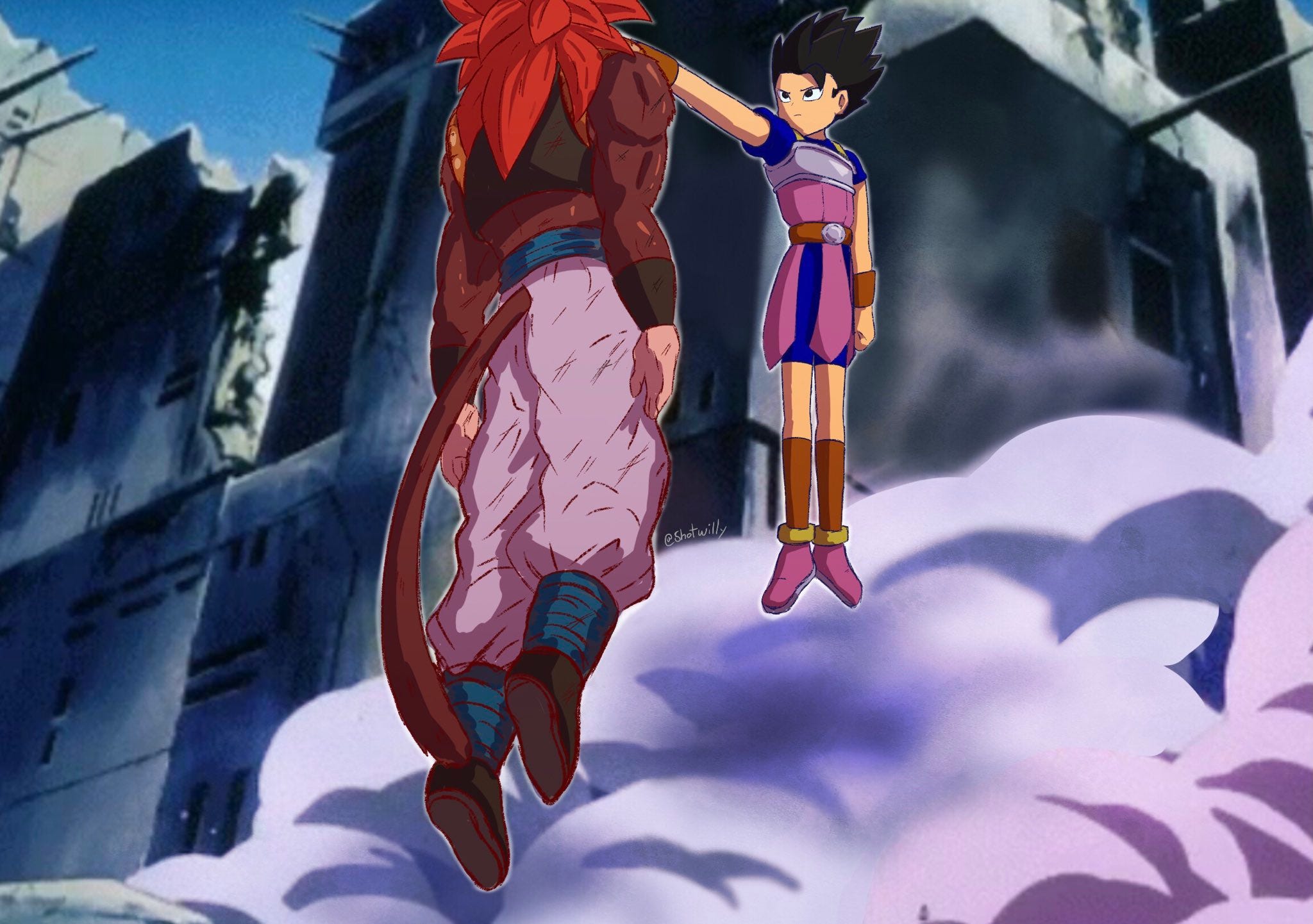 Cabba vs. Super Saiyan 4 Gogeta: The Ultimate Saiyan Showdown