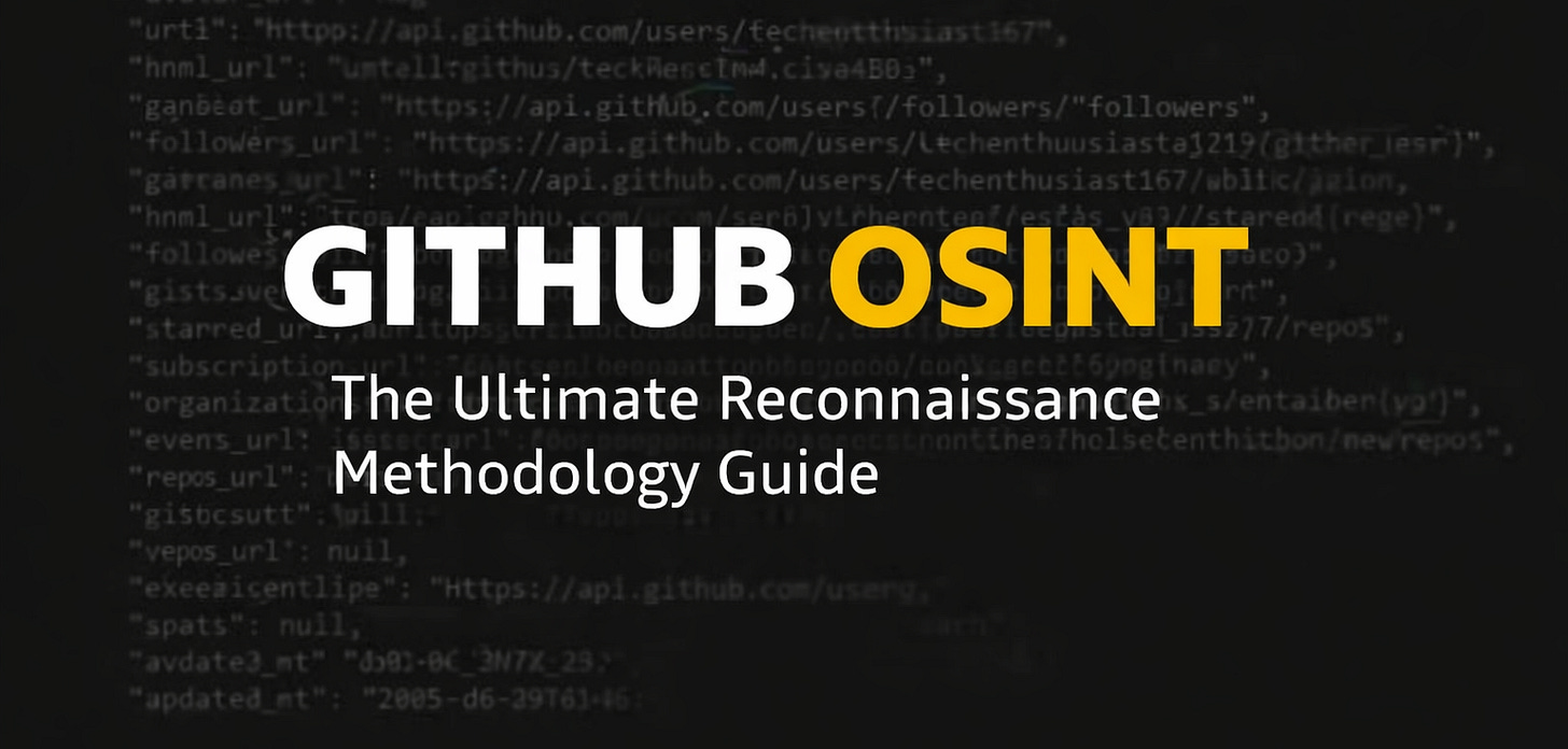 GITHUB OSINT - by D4RK INTEL - D4RK's Substack