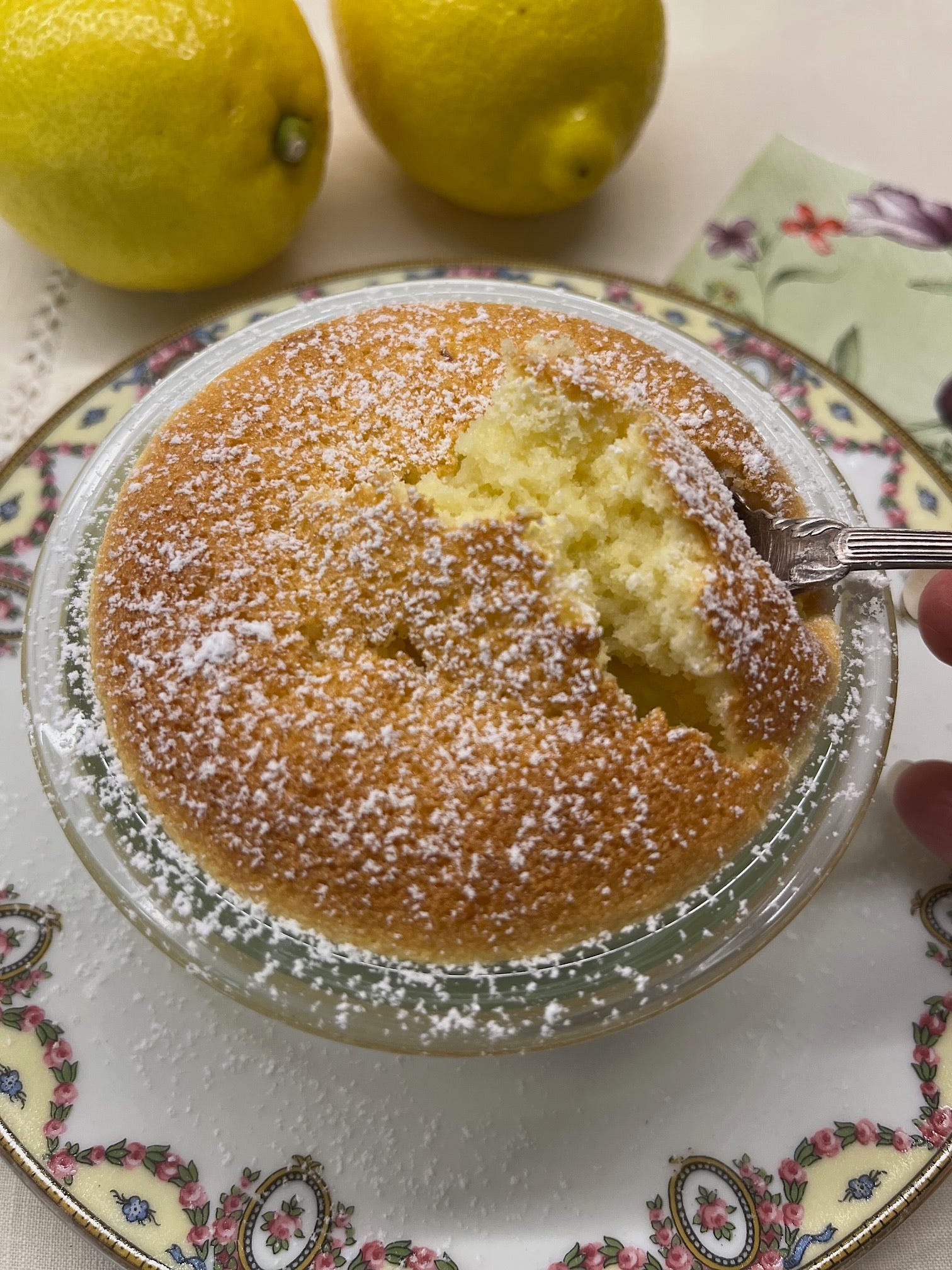 Lemon Soufflé Pudding - by Jamie Schler - The Contrarian