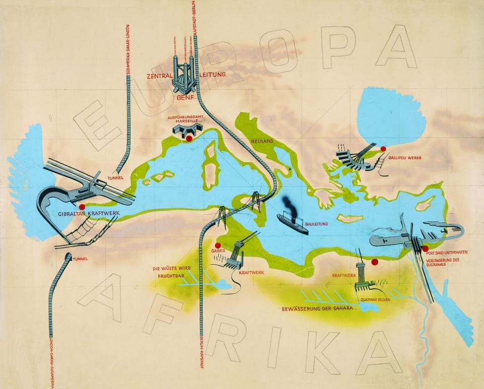 Atlantropa, a plan to connect Europe and Africa