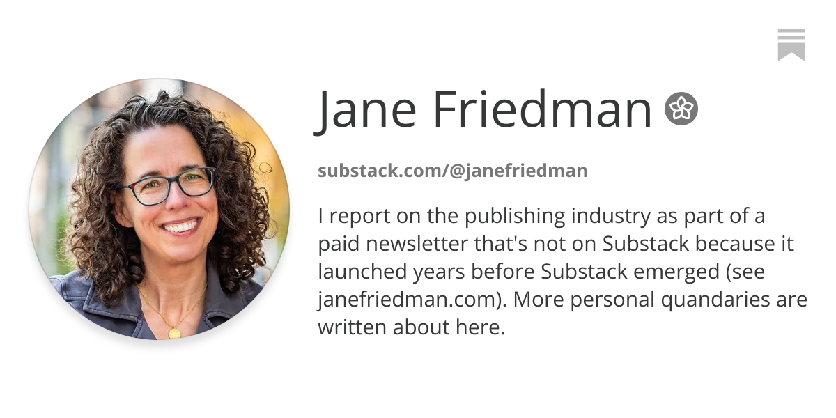 Jane Friedman | Substack