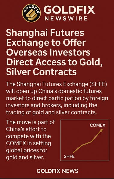 Shanghai Future's Exchange Opens Doors to Western Business in Pricing ...