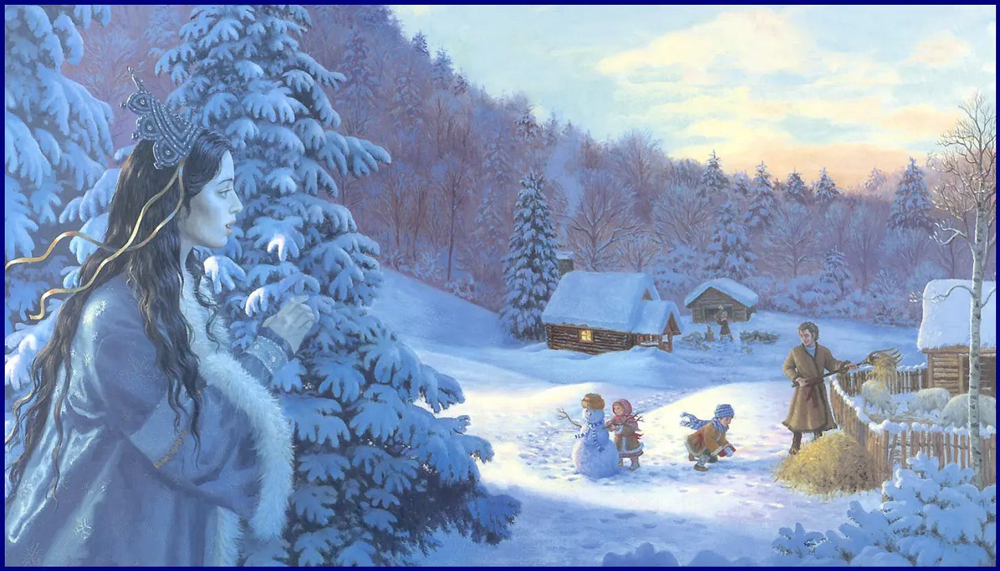 Dedushka Moroz and his skeletons