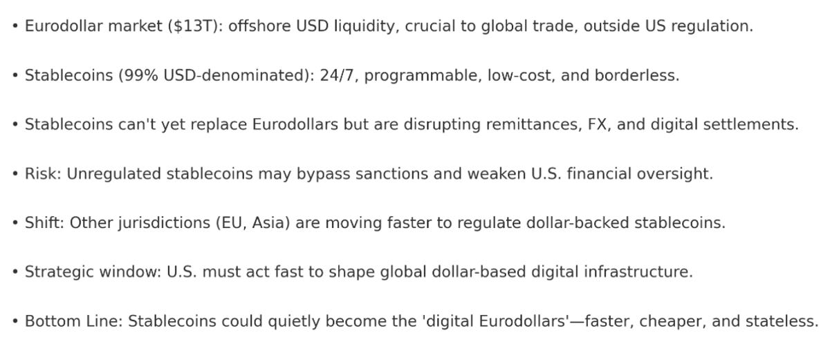 Stablecoins and the Eurodollar market: complementary forces or ...