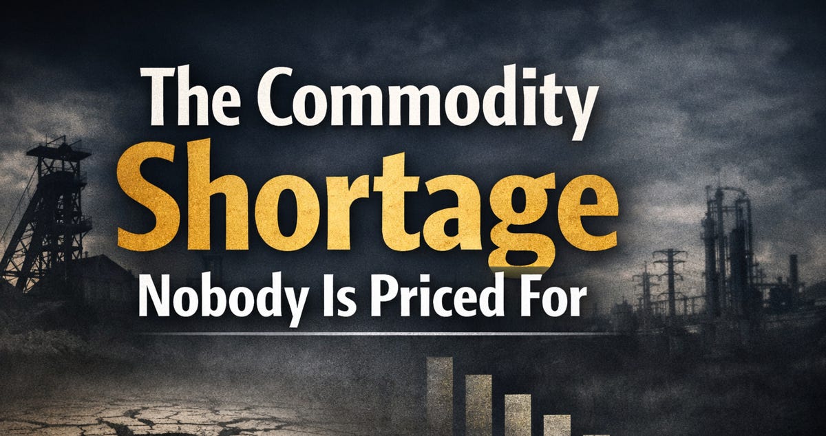 The Commodity Shortage Nobody Is Priced For