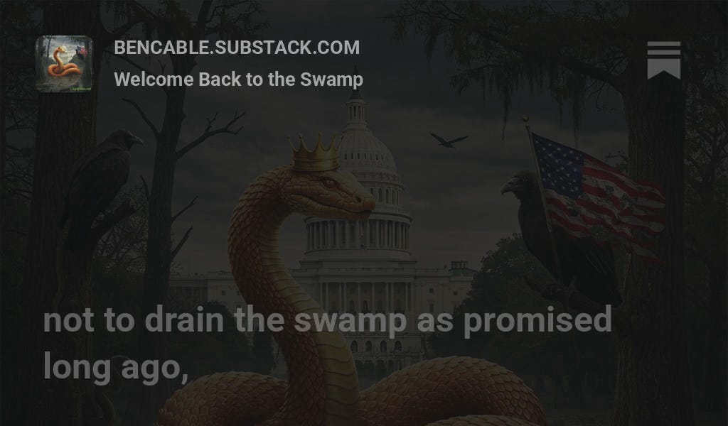 Field Guide to the Monsters of Trump’s Swamp - by Ben Cable