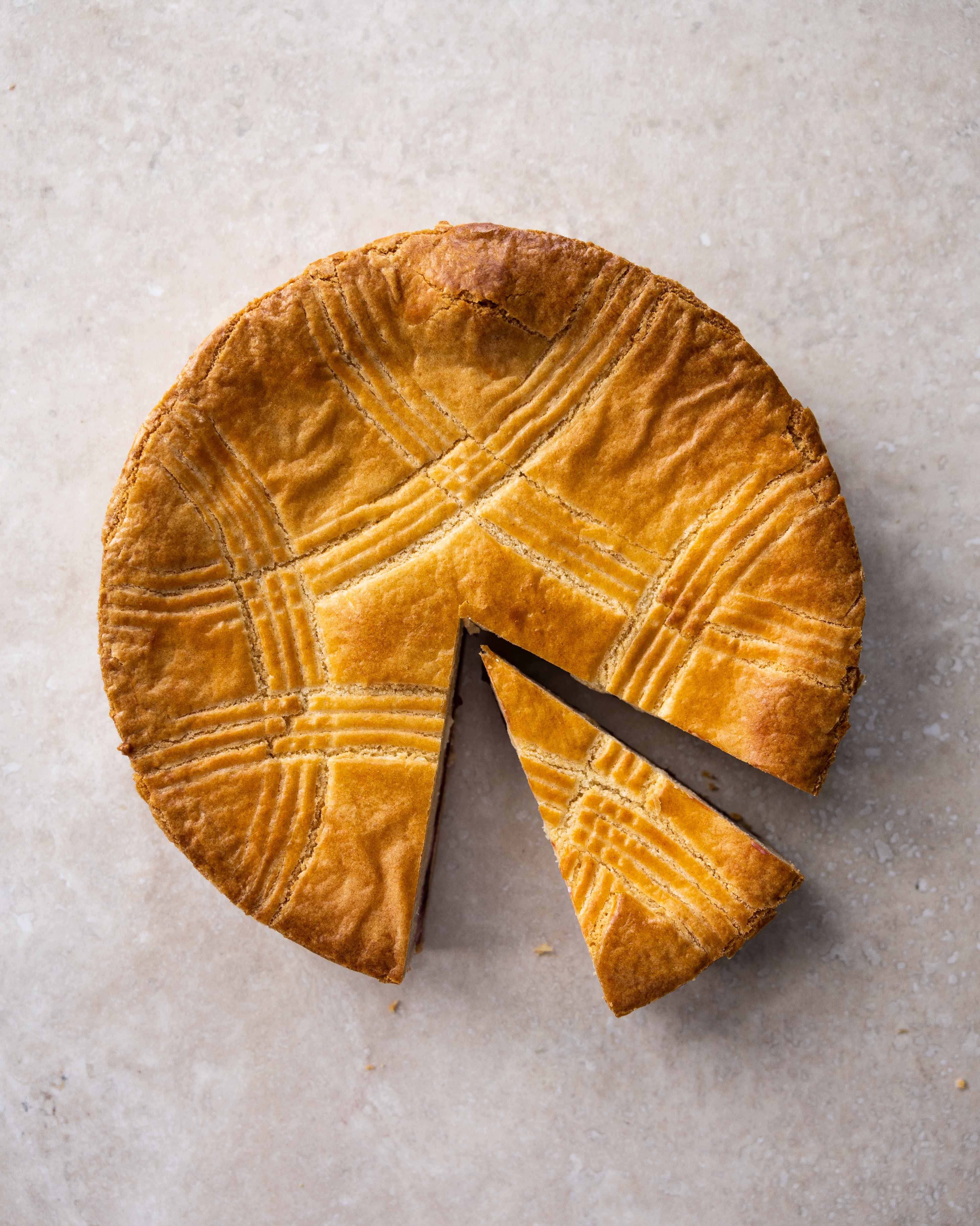 Sour Cherry Coconut Gateau Basque - by Edd Kimber