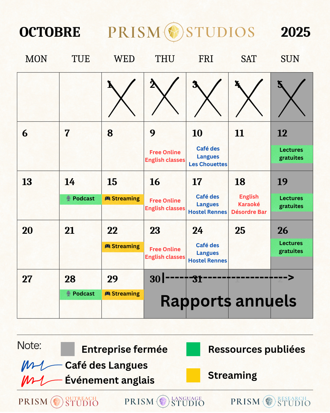 L'automne chez Prism Studios - Prism Studios