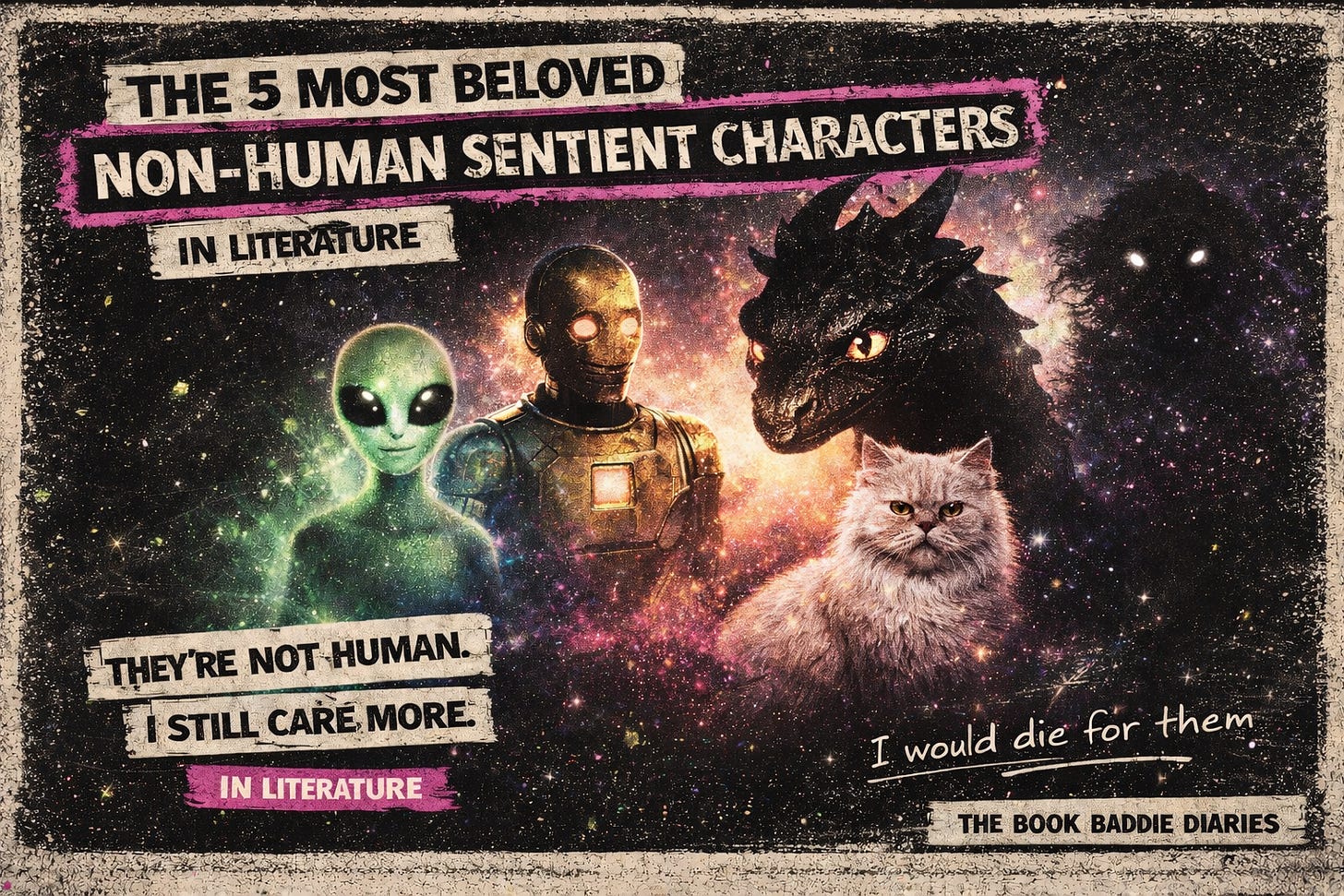 My 5 Most Beloved Non-Human Sentient Characters in Literature