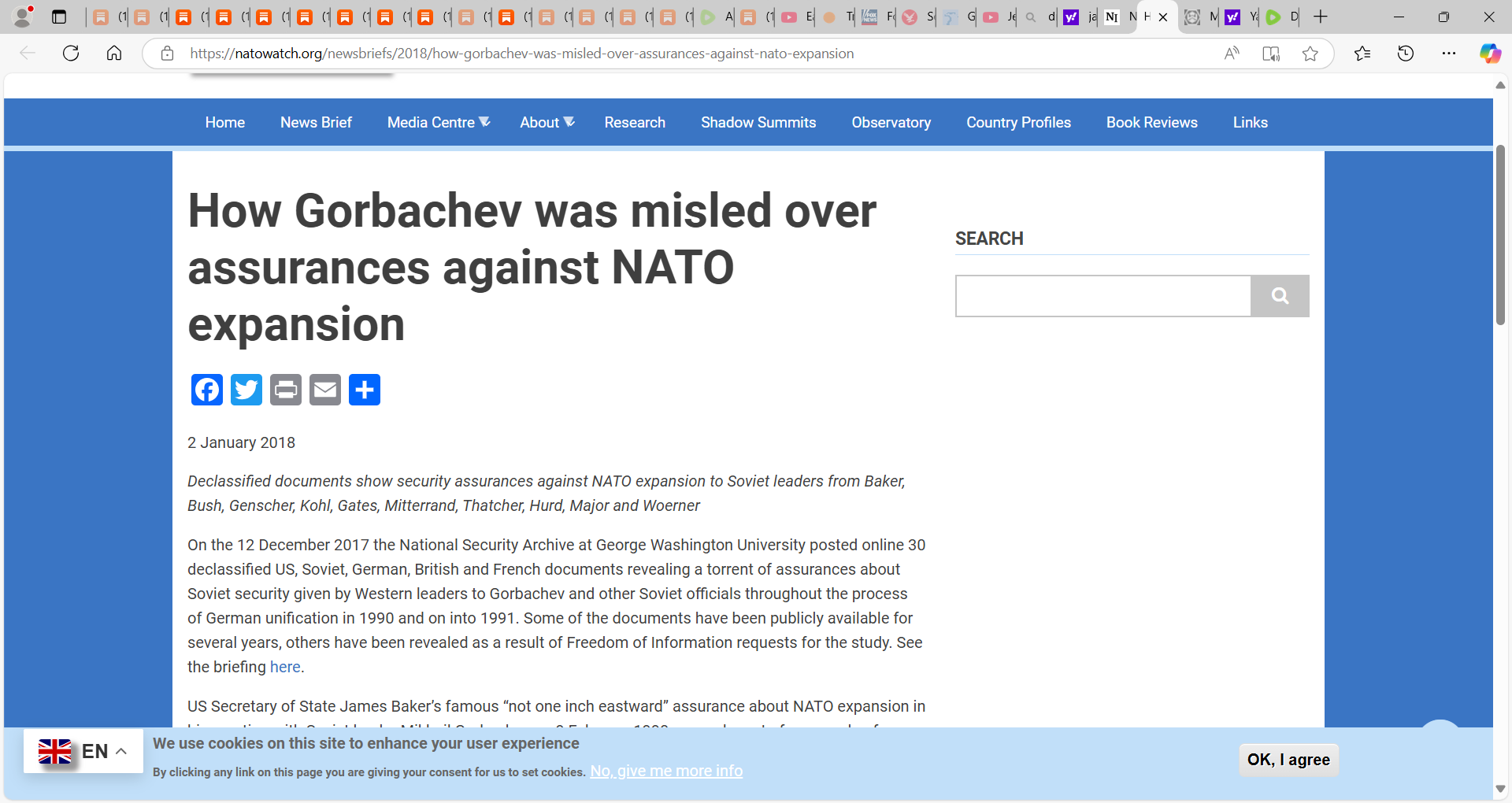 'Not one inch'! Gorbachev was lied to by James Baker III, assured by ...