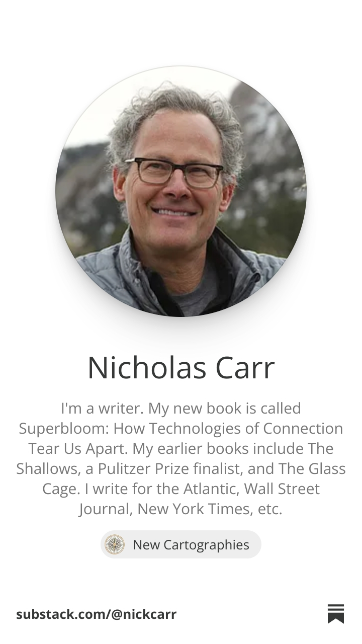 Nicholas Carr | Substack