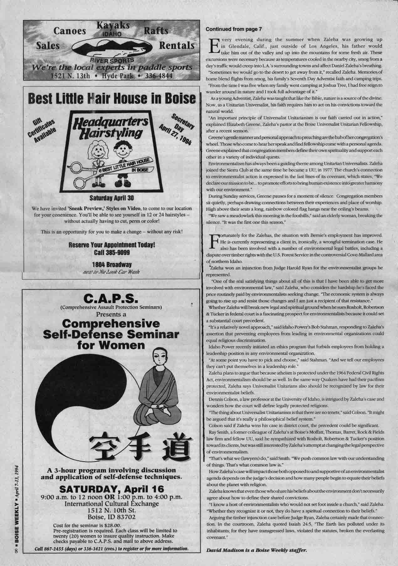 From the Archive: David Madison's "Outside's Devout Side" (April 1994)