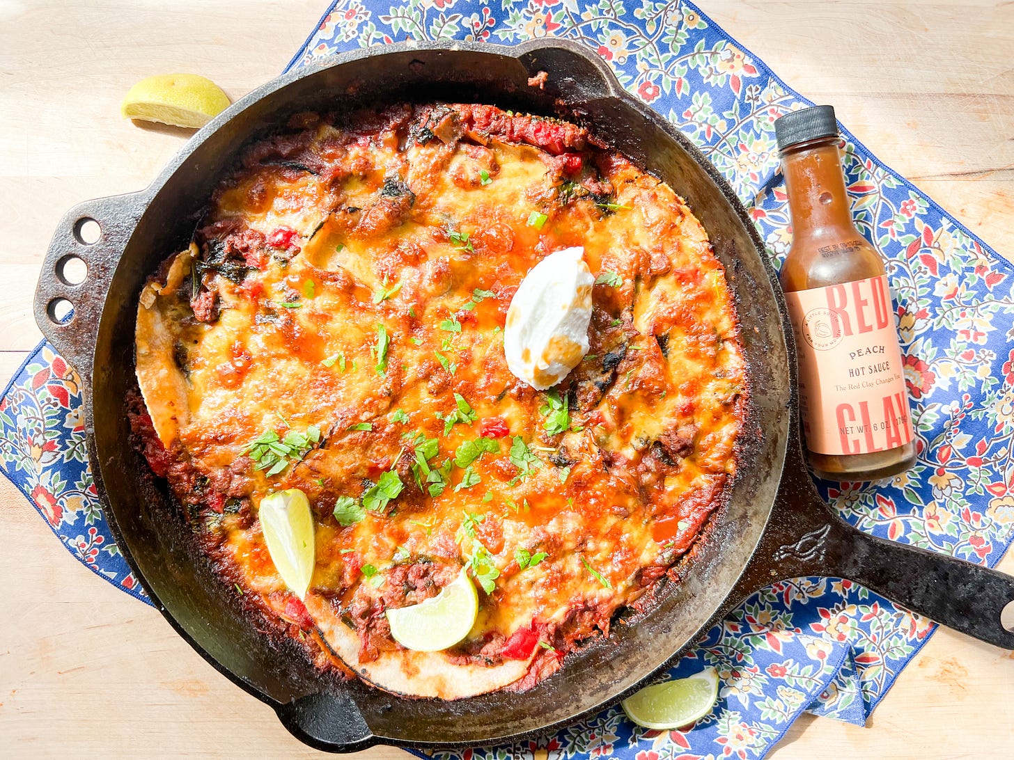 beef enchilada casserole - by Caroline Chambers
